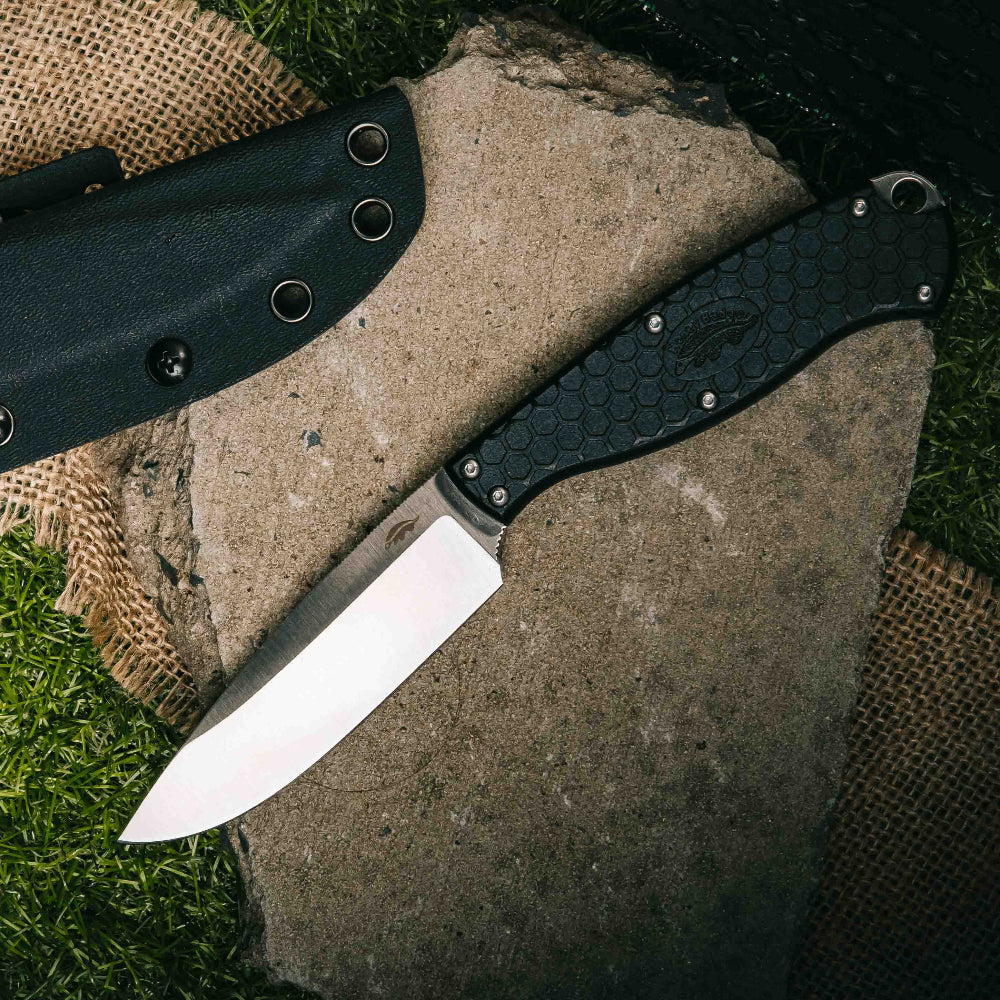 Honey Badger | Outfitter Plain Fixed Blade w/Tactical Two-Way Kydex Sh ...