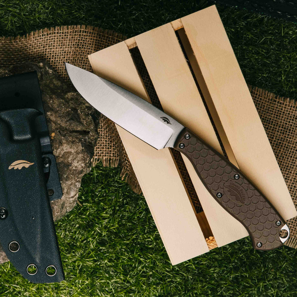 Honey Badger | Outfitter Plain Fixed Blade w/Tactical Two-Way Kydex Sh ...